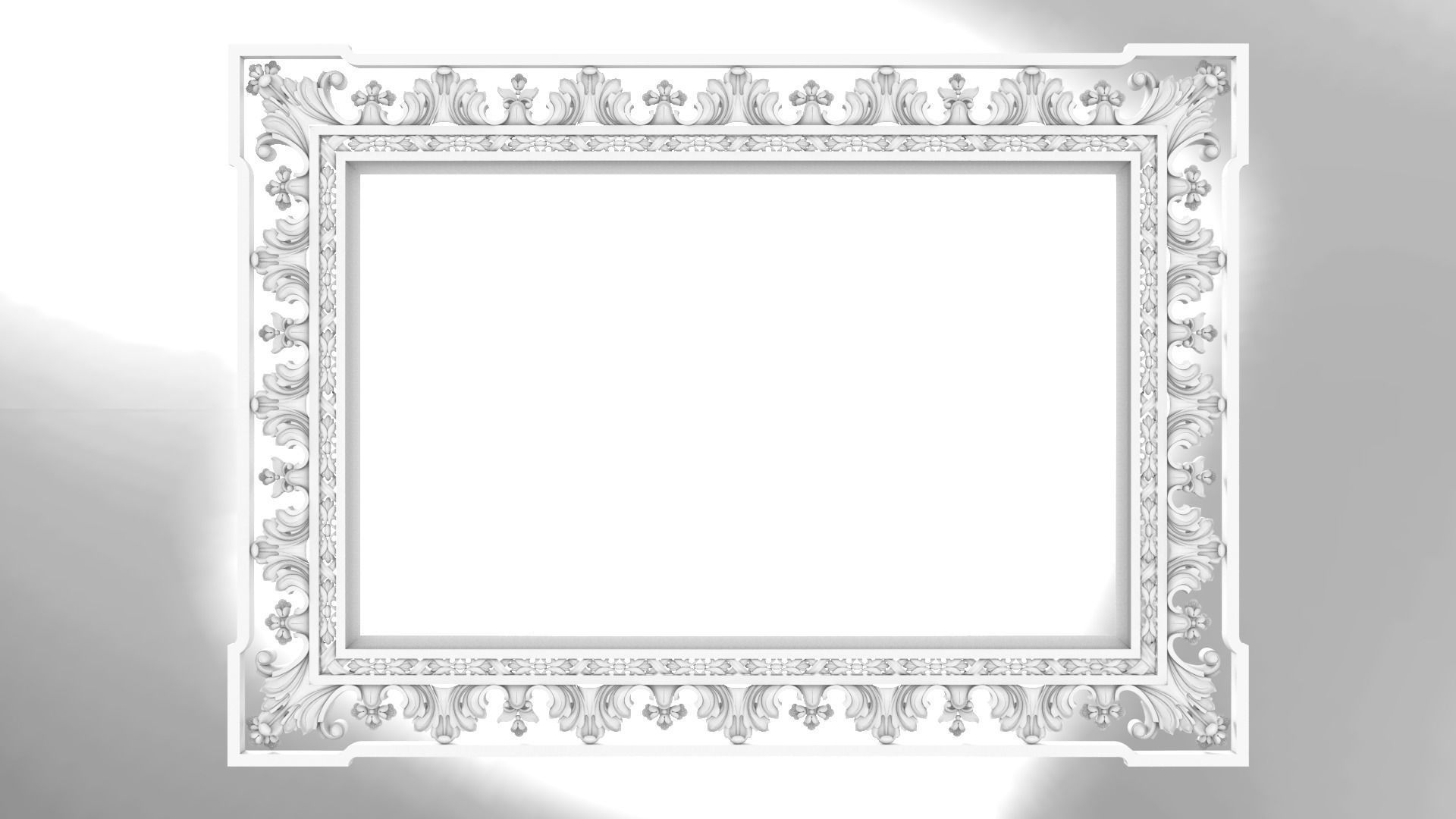 Frame37 ornate frame 3D model 3D printable | CGTrader