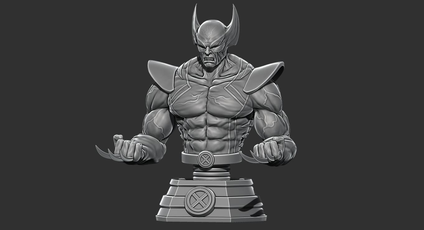 Wolverine Bust - Marvel 3D print model 3D model 3D printable | CGTrader