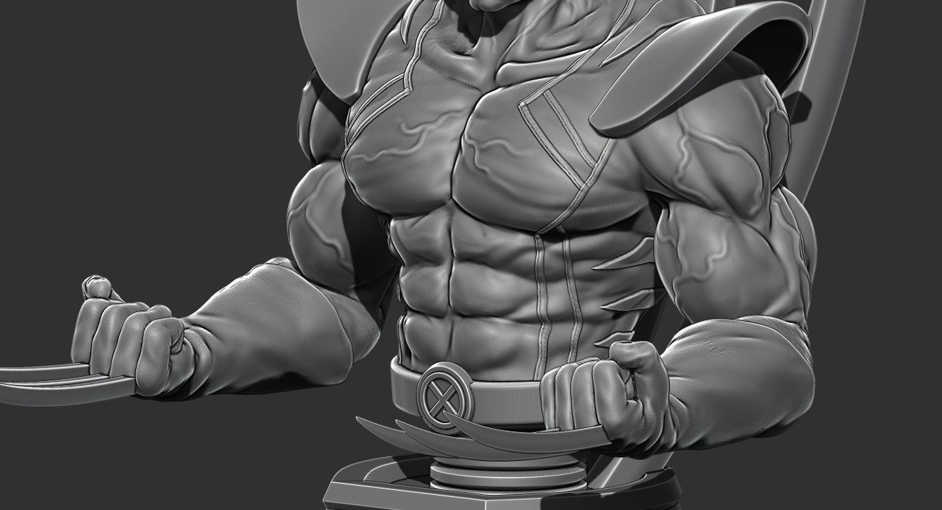 Wolverine Bust - Marvel 3D print model 3D model 3D printable | CGTrader