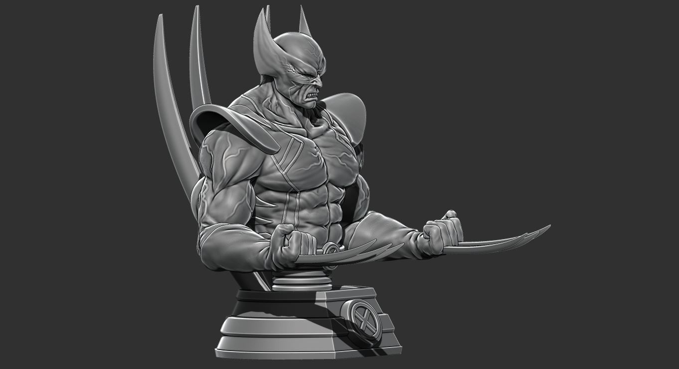Wolverine Bust - Marvel 3D print model 3D model 3D printable | CGTrader