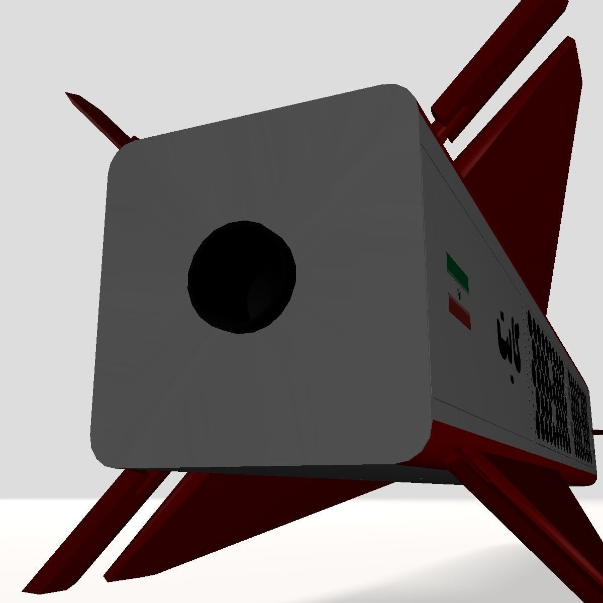 Kite Missile 172 round 3D model | CGTrader
