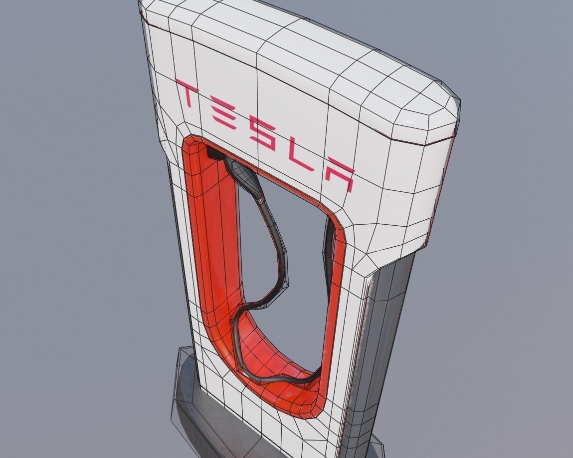 tesla super charger 3D model | CGTrader