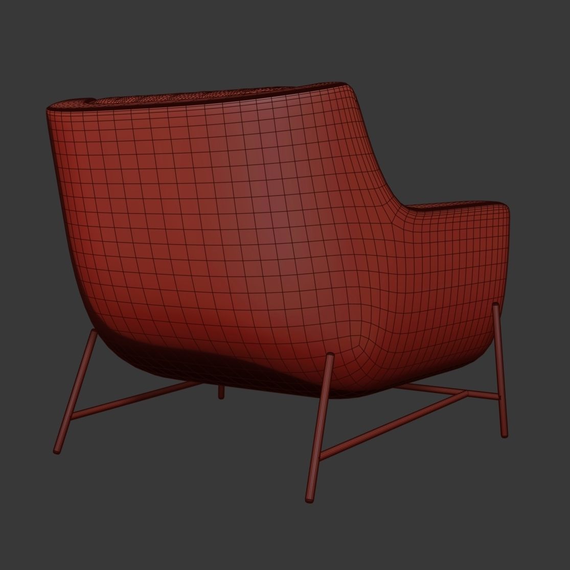 Ski Lounge Chair 3D model | CGTrader