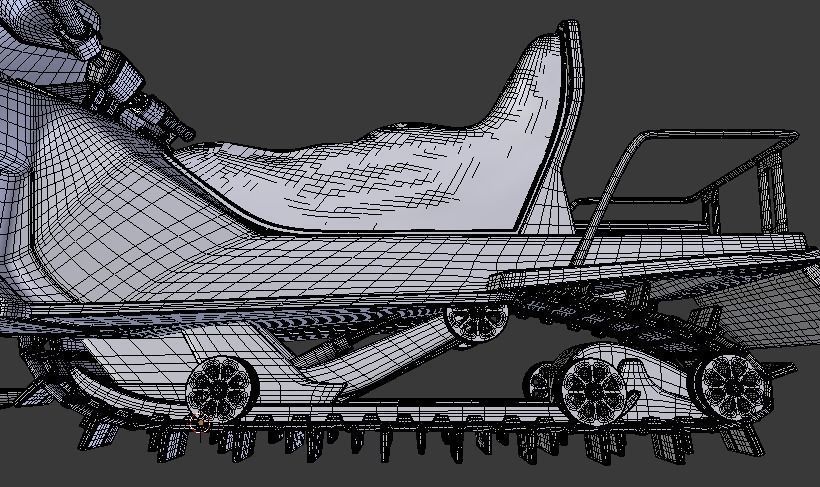 Snowmobile free 3D model | CGTrader