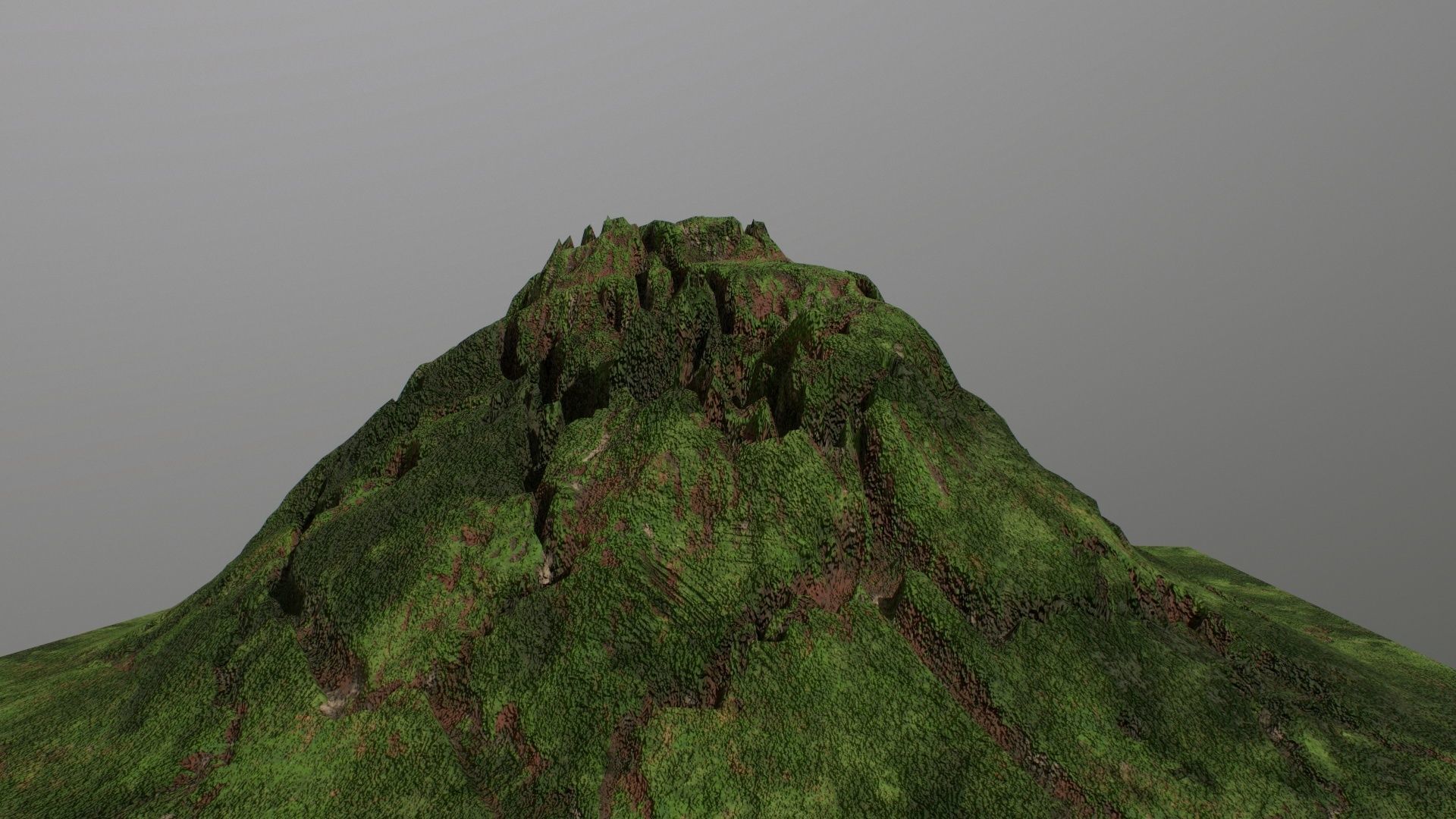 3D model Low poly green forest mountains environment assets pack VR ...