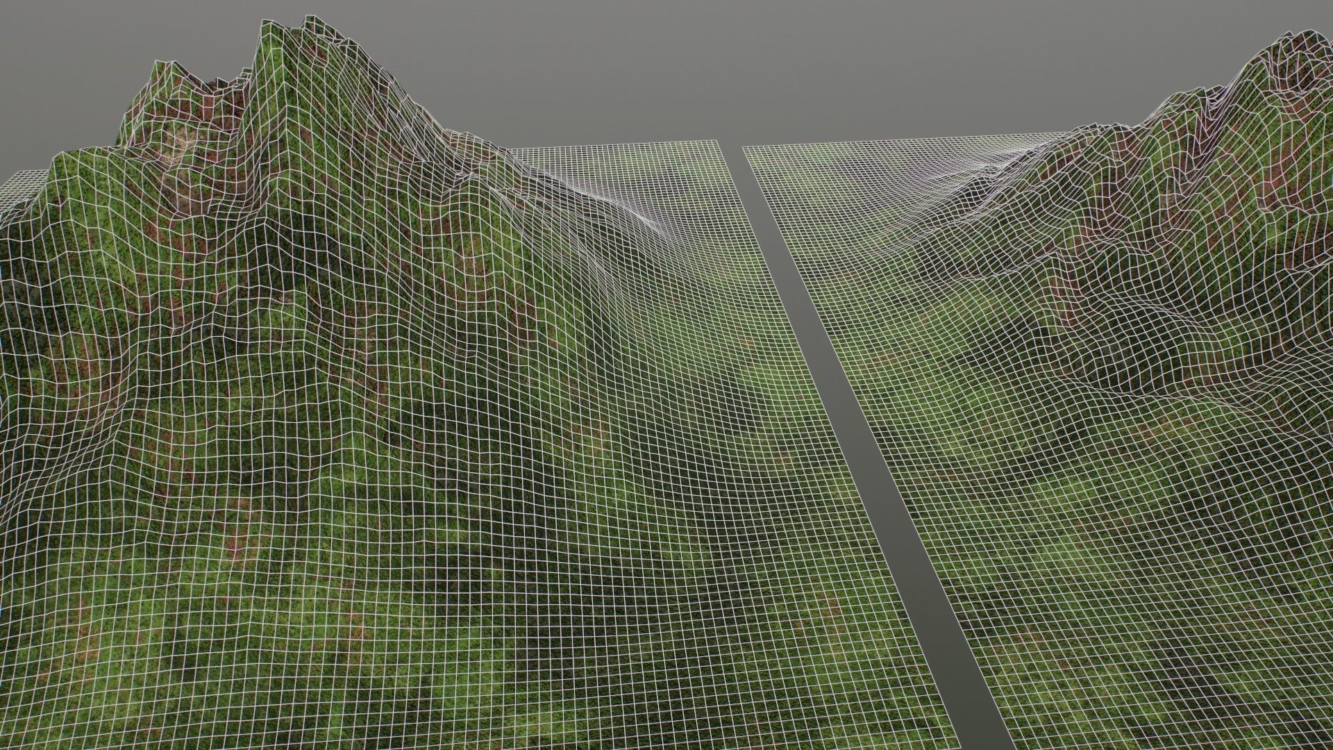 3D model Low poly green forest mountains environment assets pack VR ...