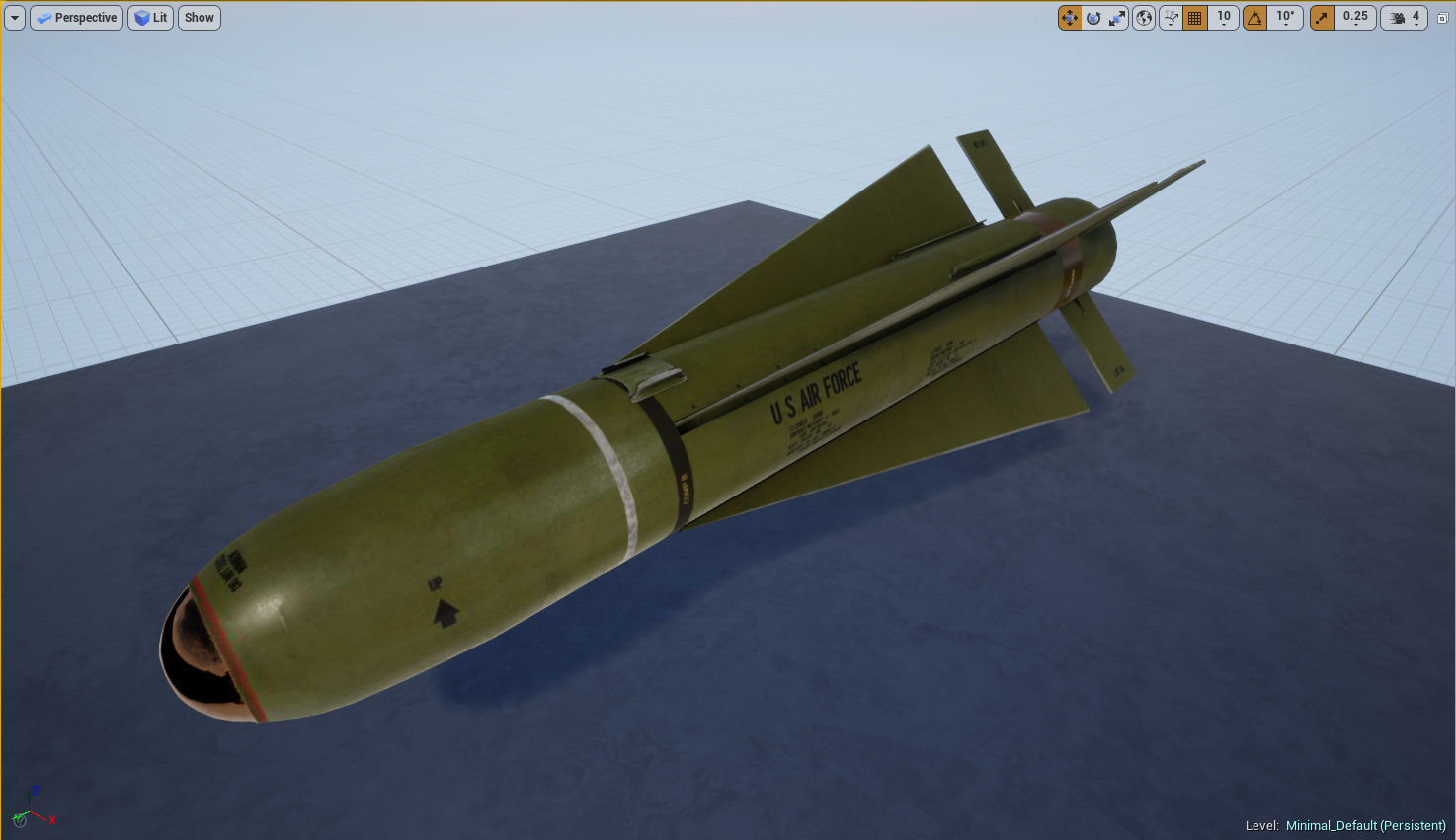 3D model AGM 65D Maverick Air to Ground Missile VR / AR / low-poly ...