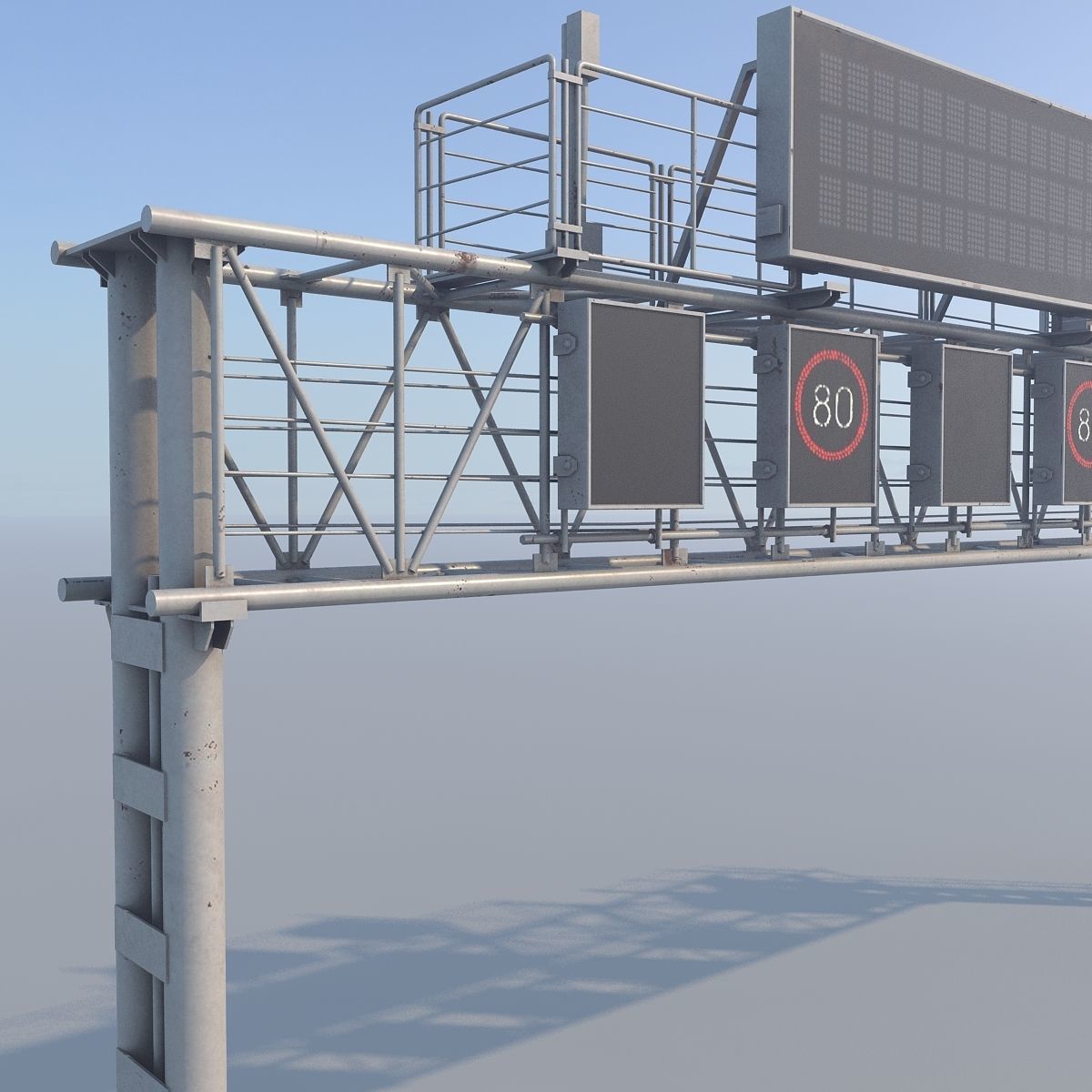 3D model Electronic traffic information display VR / AR / low-poly ...