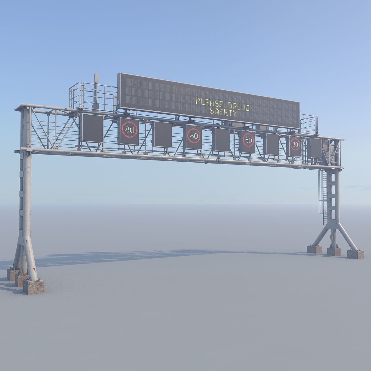 3D model Electronic traffic information display VR / AR / low-poly ...