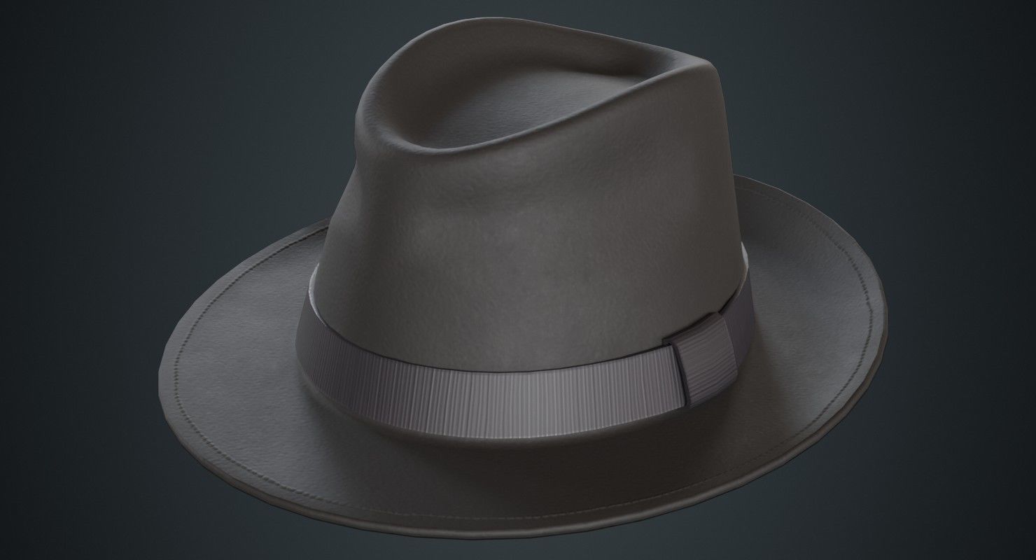 3D model Fedora Hat 1A VR / AR / low-poly | CGTrader