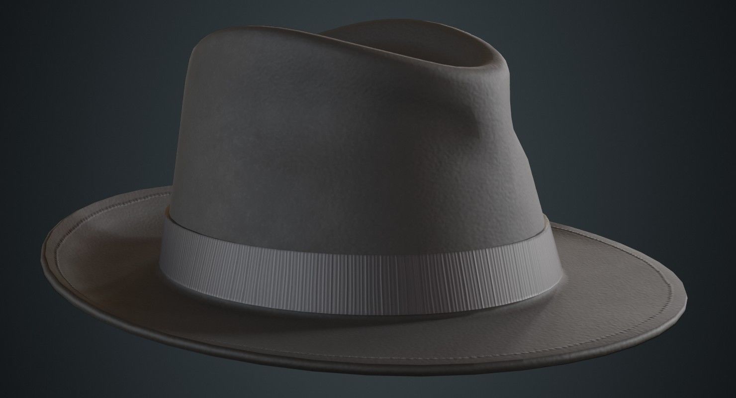 3D model Fedora Hat 1A VR / AR / low-poly | CGTrader