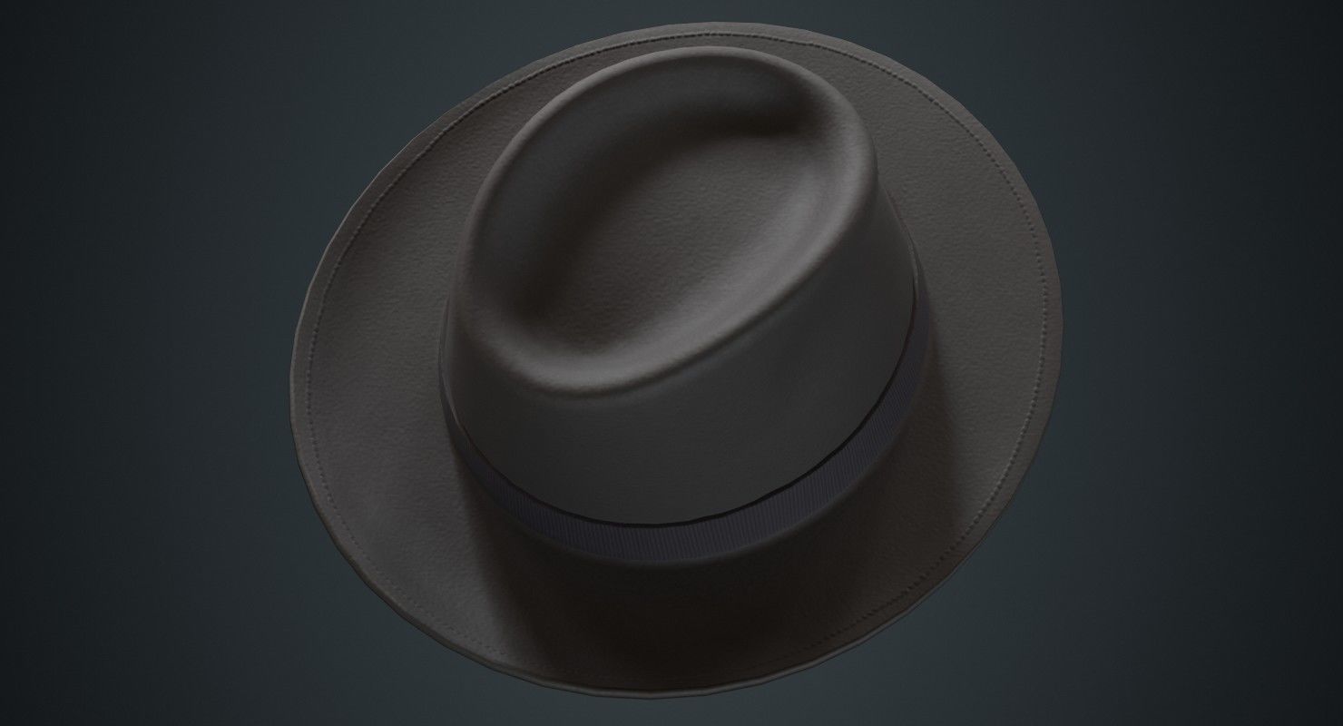 3D model Fedora Hat 1A VR / AR / low-poly | CGTrader