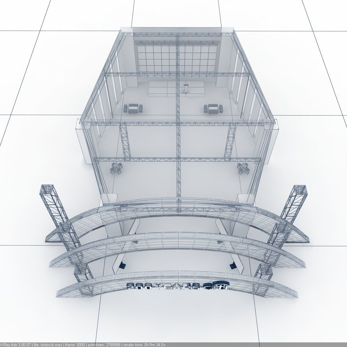 Awning for giant event 3D model | CGTrader