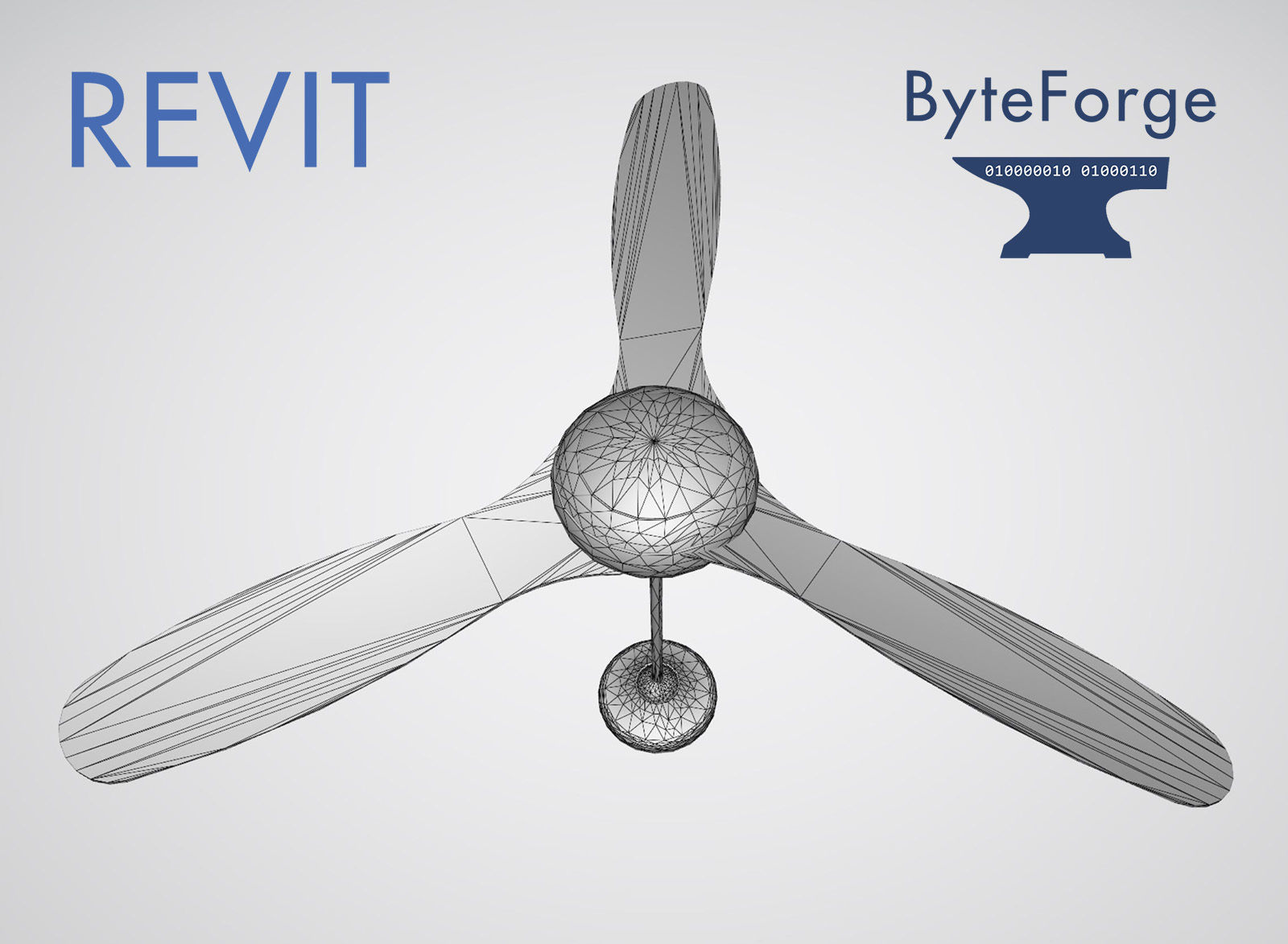 Revit Parametric Modern Ceiling Fan 3D model | CGTrader