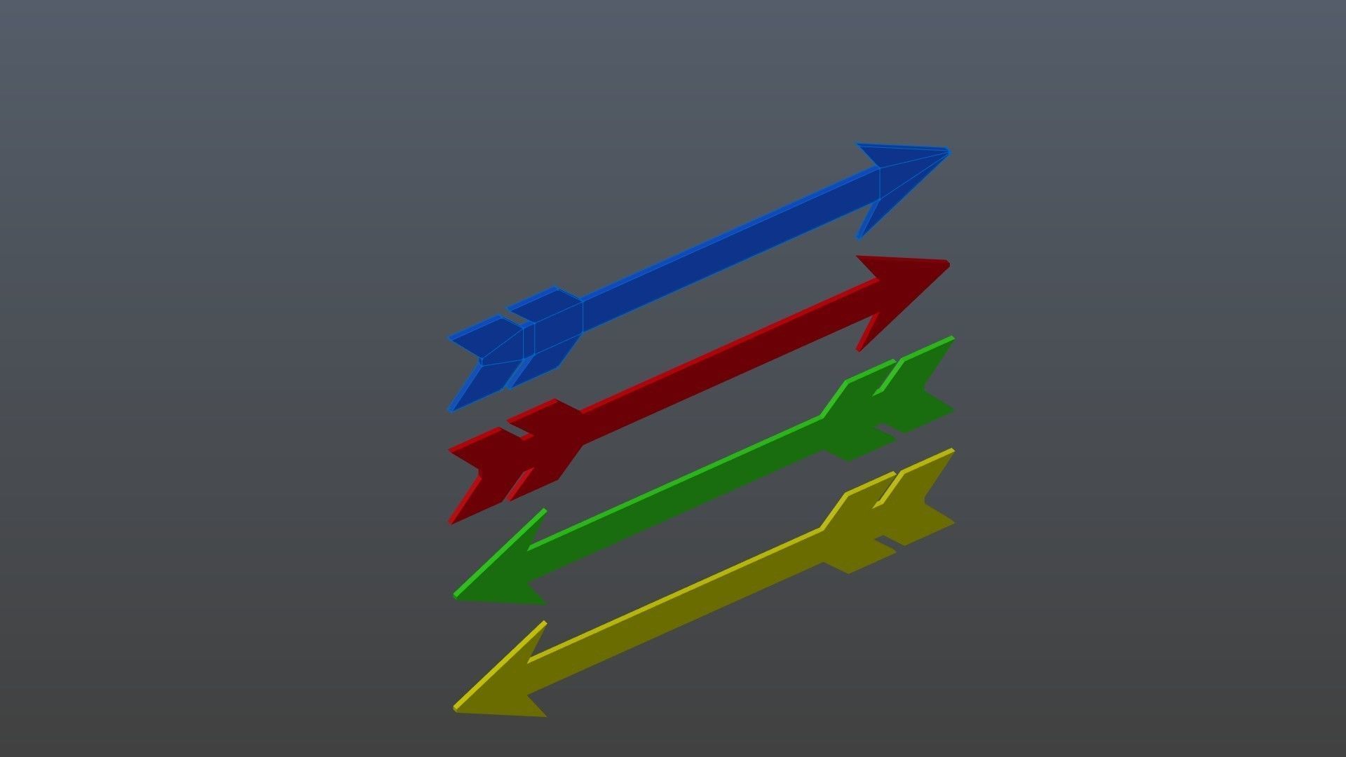 3D model Low poly arrow 14 VR / AR / low-poly | CGTrader