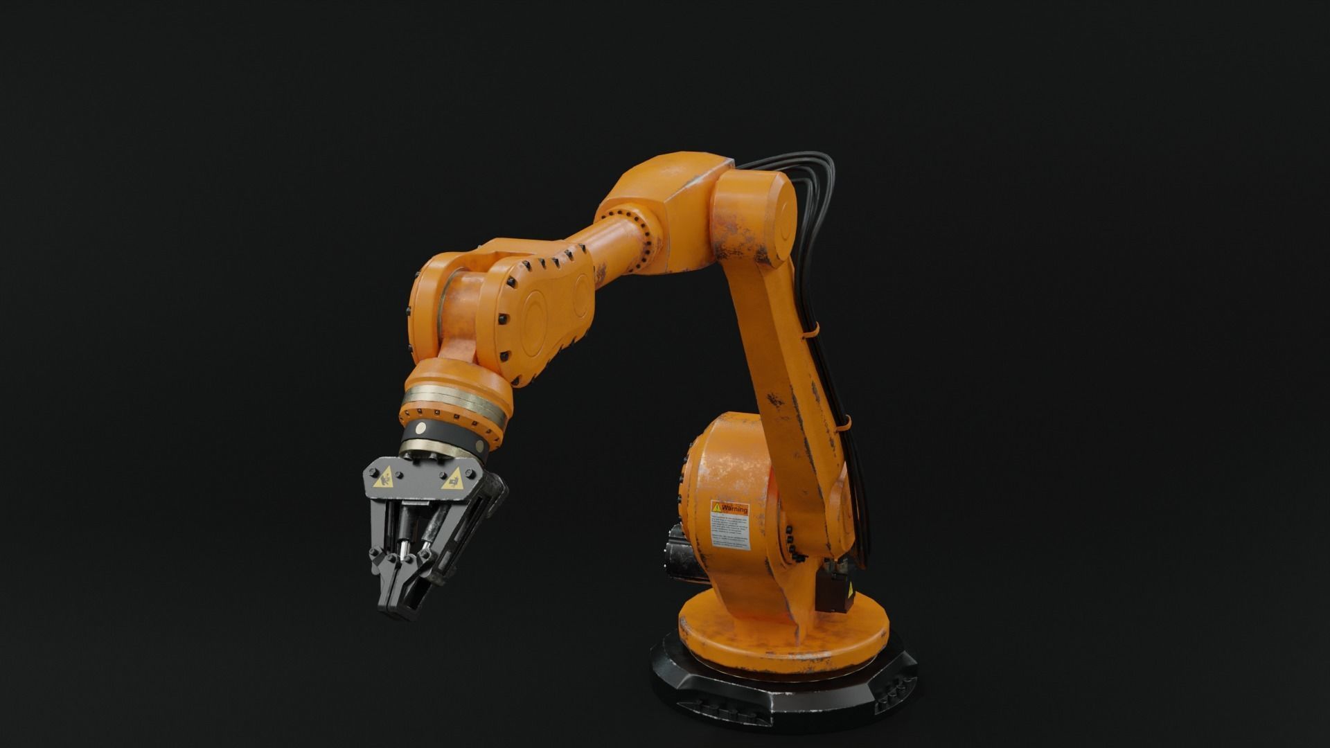3D model Industrial robot arm dirty lowpoly VR / AR / low-poly rigged ...