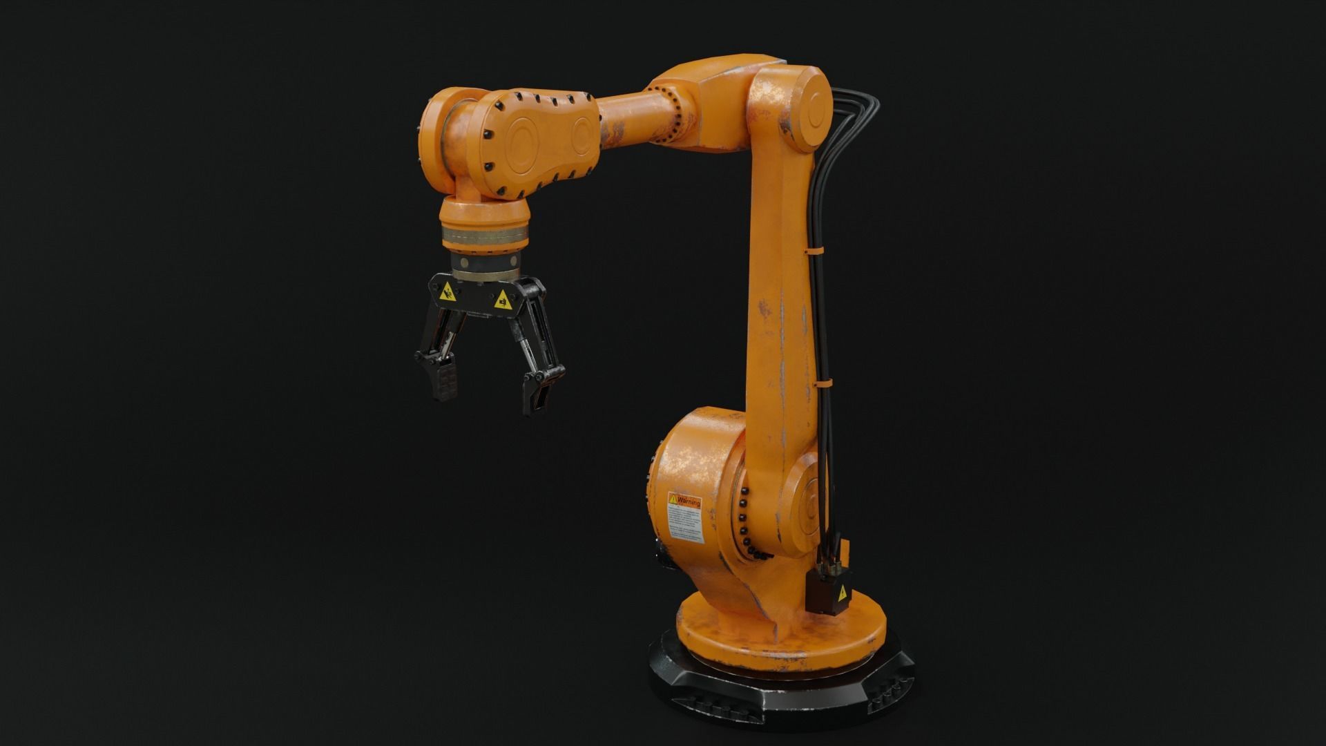 3D model Industrial robot arm dirty lowpoly VR / AR / low-poly rigged ...