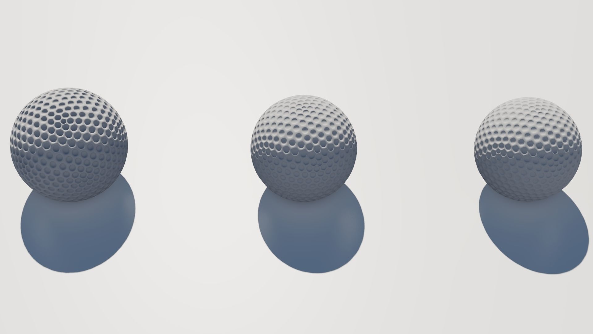 3D model Golf ball 3 Lod of detailed textures and materials VR / AR ...
