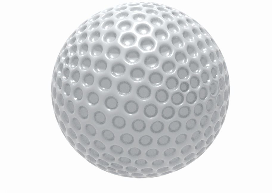 3D model Golf ball 3 Lod of detailed textures and materials VR / AR ...