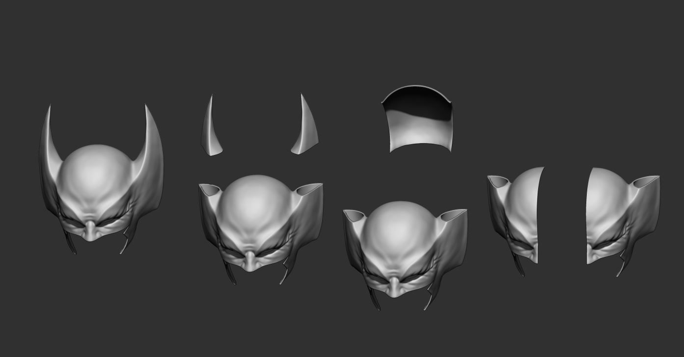 Wolverine Mask - Helmet For Cosplay from Marvel 3D model 3D printable ...