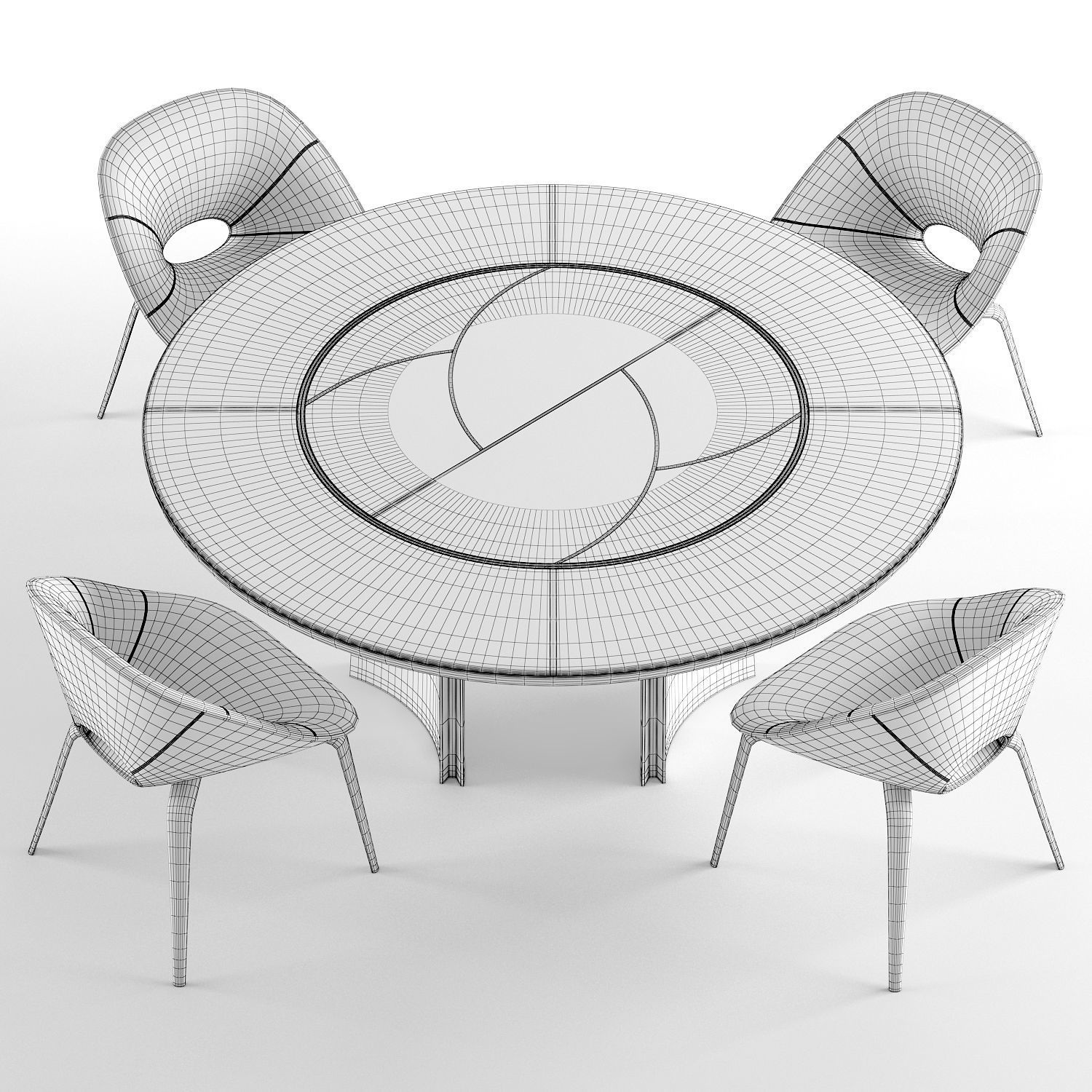 Tanya chair and Jason round table - Visionnaire 3D model | CGTrader