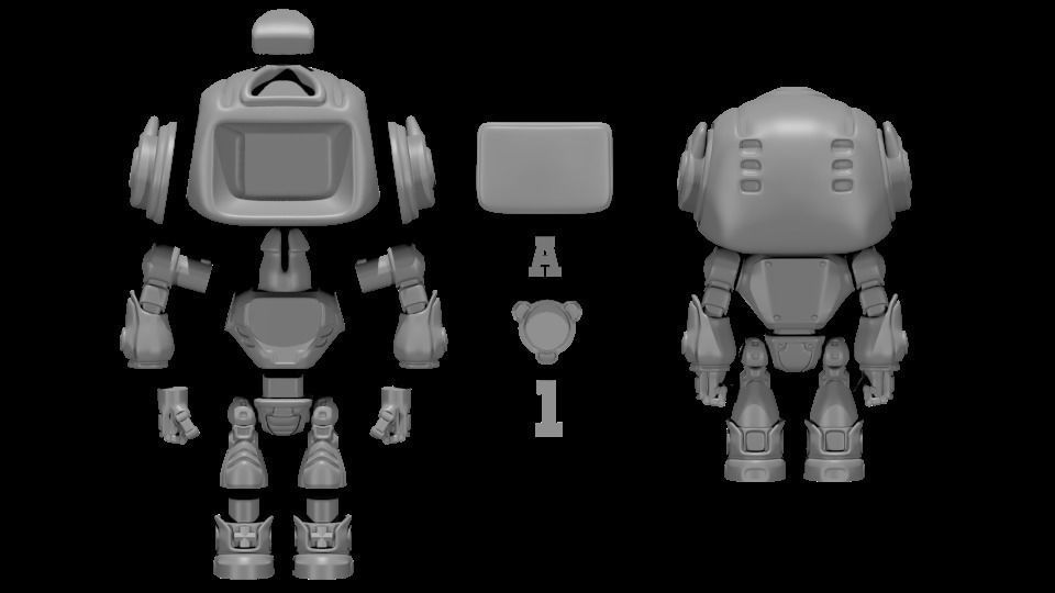 AI Droid model 3D model animated | CGTrader