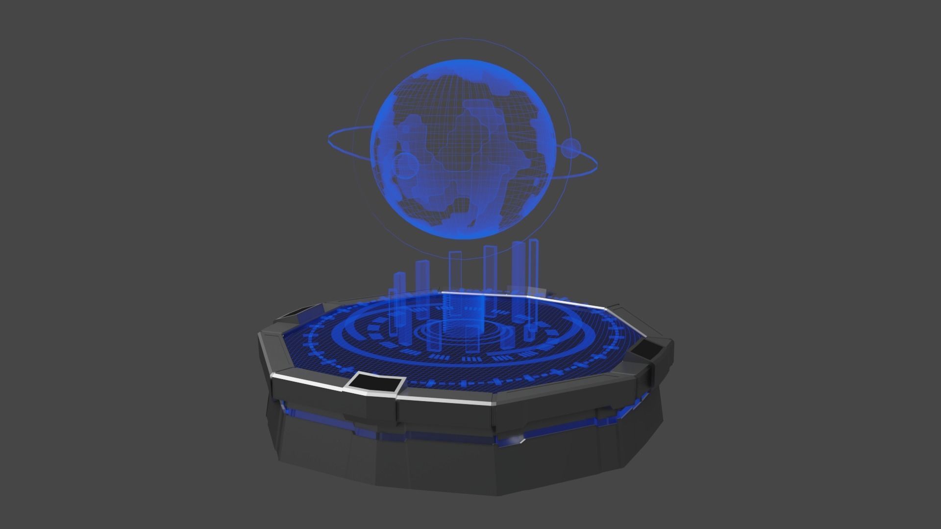 Sci-Fi Hologram Table free VR / AR / low-poly 3D model | CGTrader