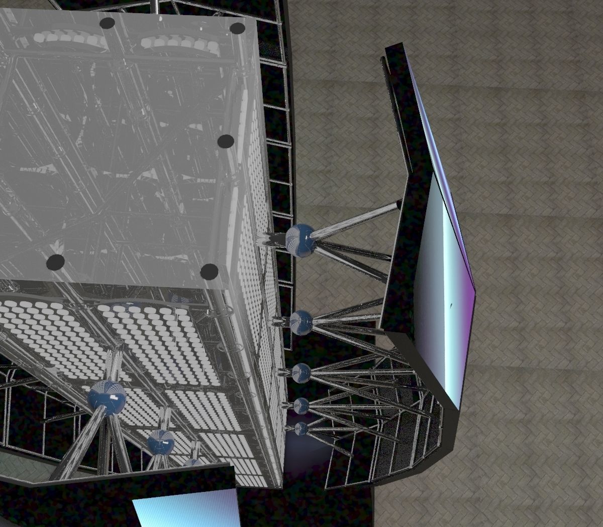 LED screens tower with structure 3D model | CGTrader