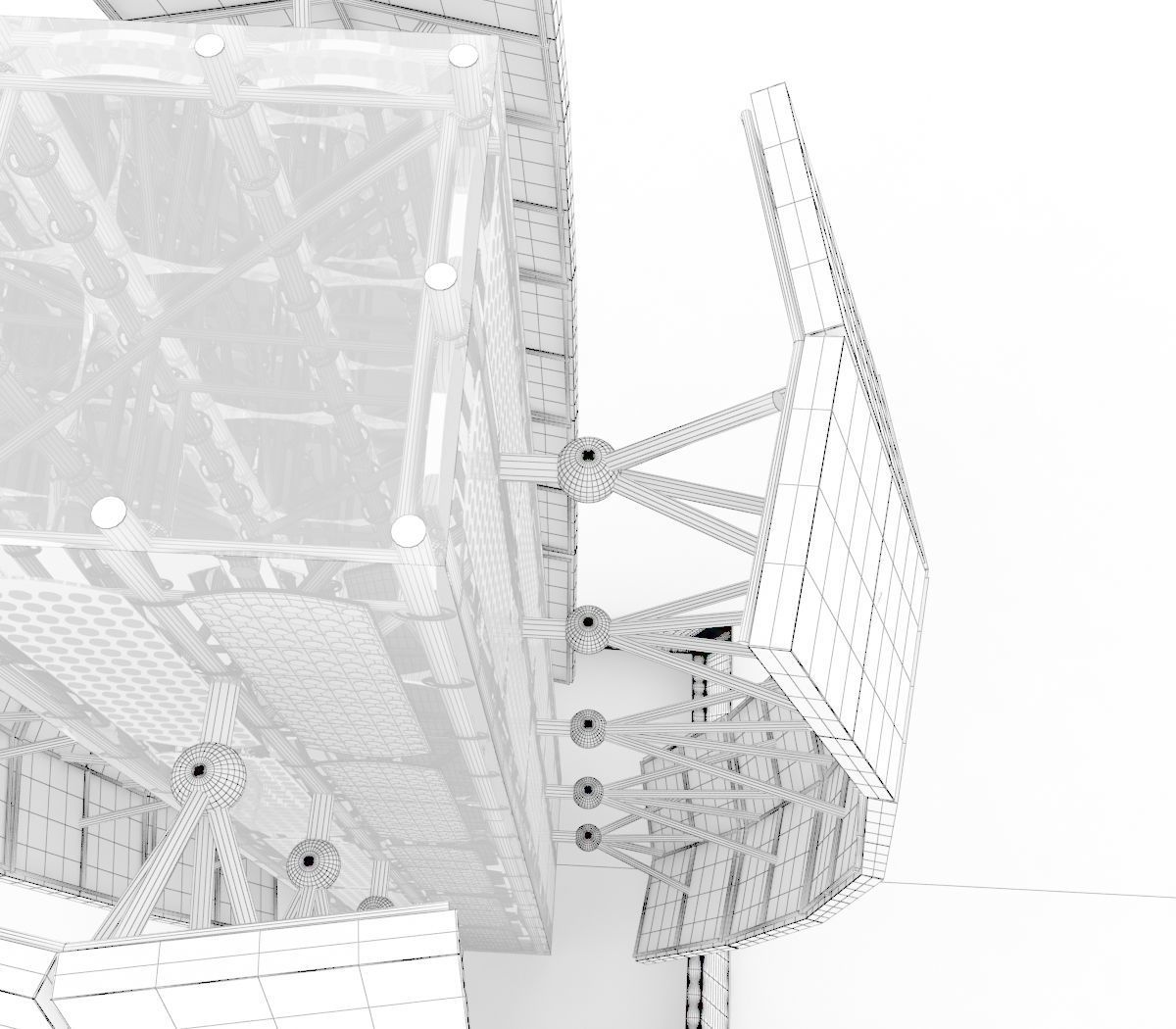 LED screens tower with structure 3D model | CGTrader