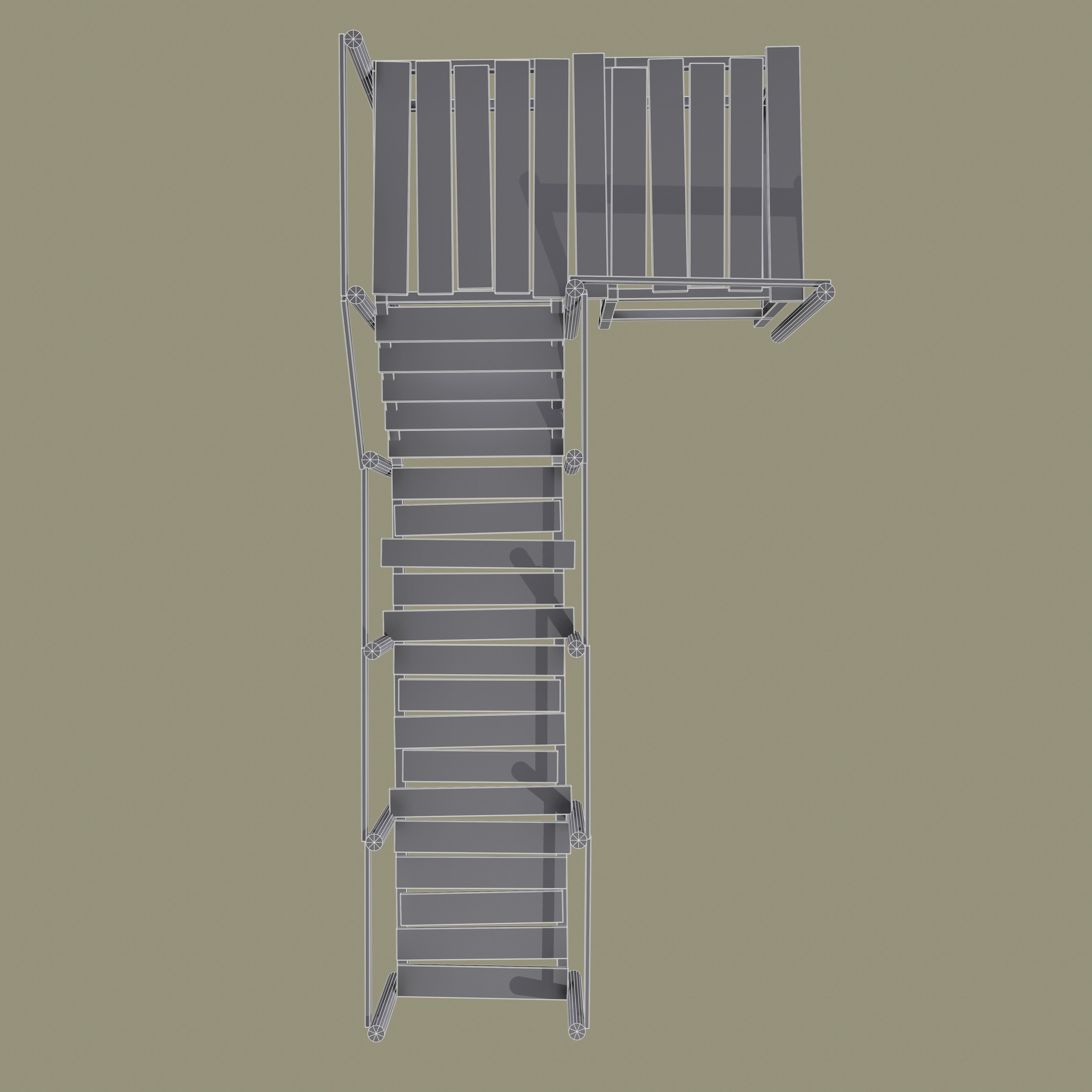 3D model Wooden Walkway VR / AR / low-poly | CGTrader