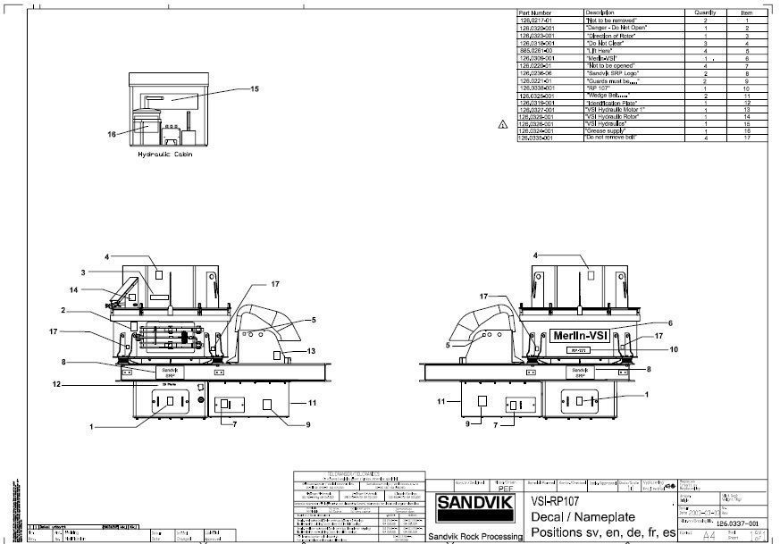 Sandvik vsi RP107 impact crusher complete drawing 3D model