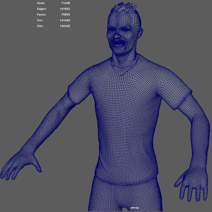 Christiano Ronaldo Model with Blend Shapes free 3D model animated ...