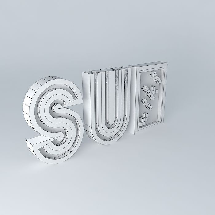 SketchUp wiki Logo free 3D model | CGTrader