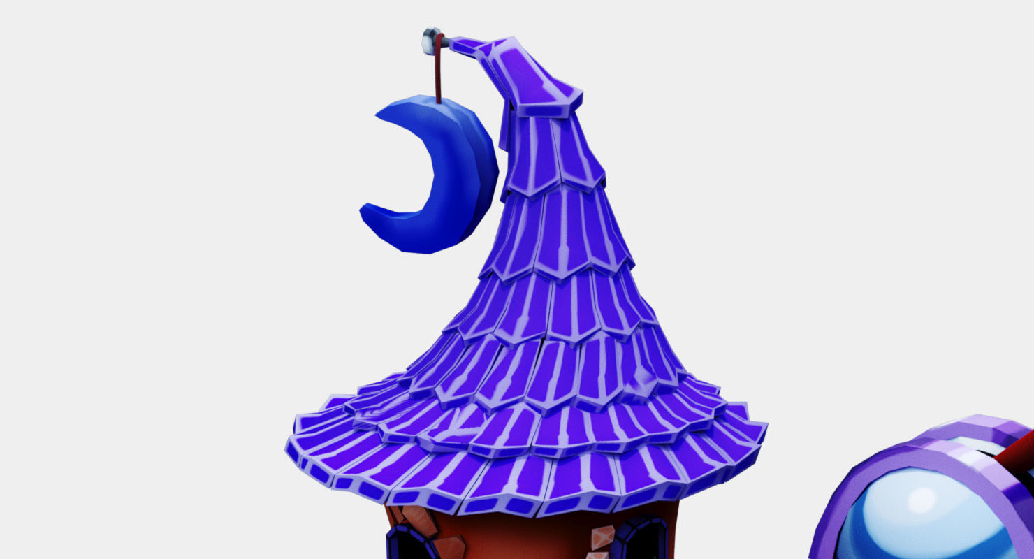 3D model Wizard House - RPG Medieval Low-poly 3D model VR / AR / low ...