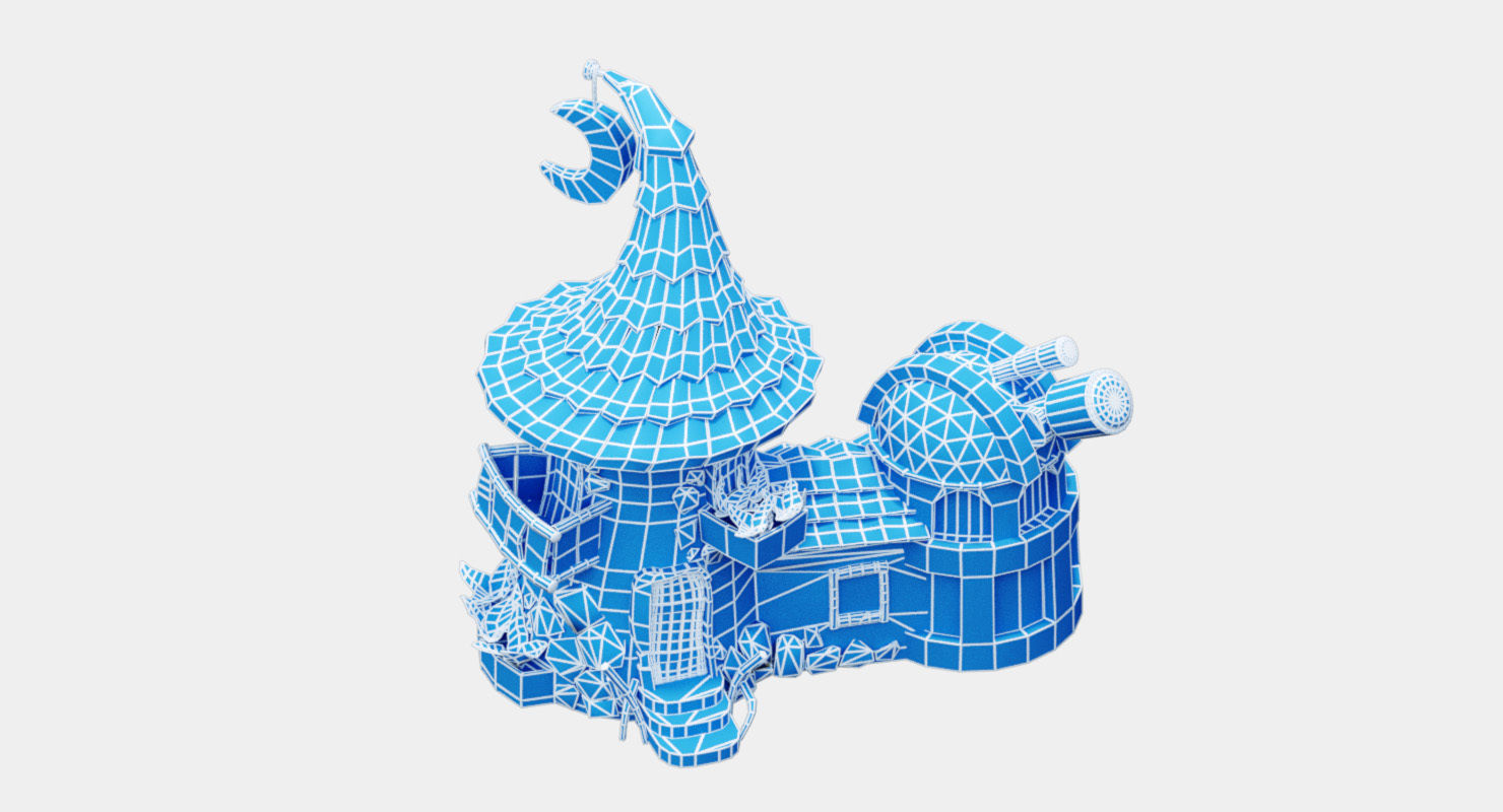3D model Wizard House - RPG Medieval Low-poly 3D model VR / AR / low ...