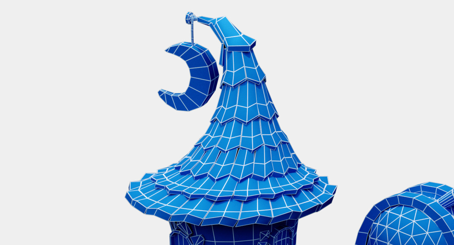 3D model Wizard House - RPG Medieval Low-poly 3D model VR / AR / low ...