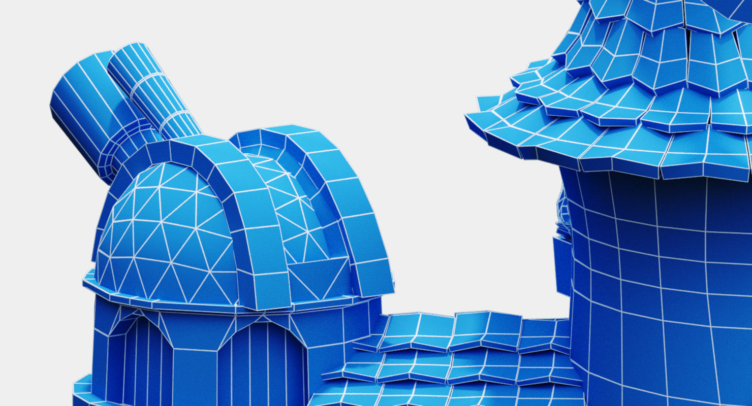 3D model Wizard House - RPG Medieval Low-poly 3D model VR / AR / low ...