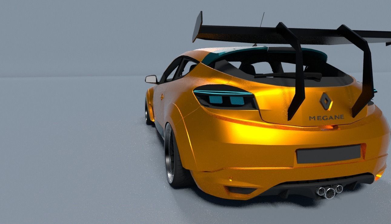 Renault Megane RS wide-body by Kaiser Design free 3D model | CGTrader