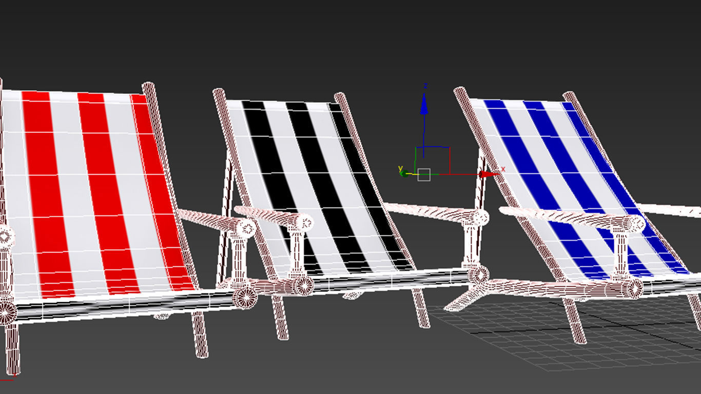 Beach chair free 3D model | CGTrader