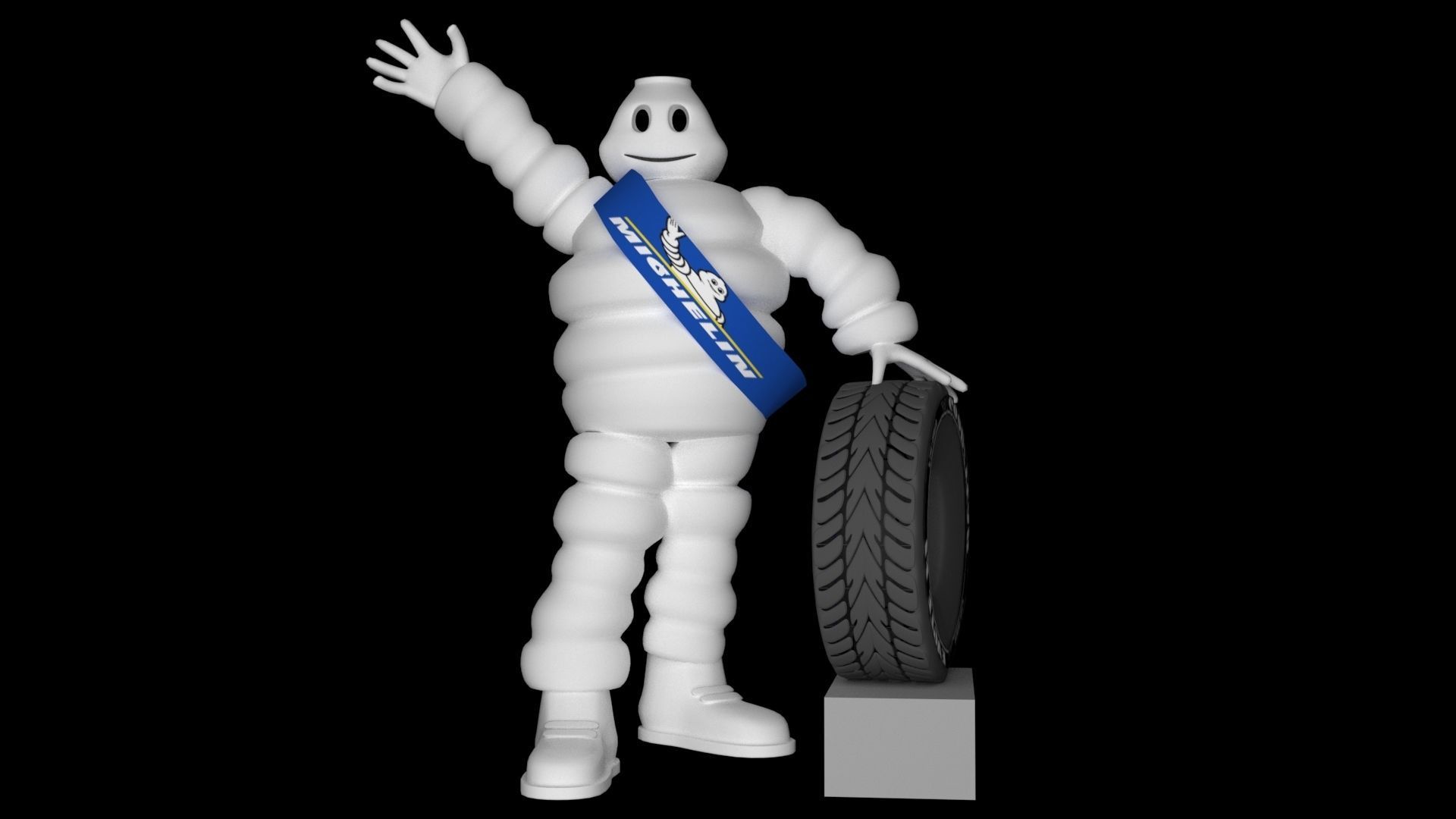 MichelinCharacter michelin tire free 3D model | CGTrader