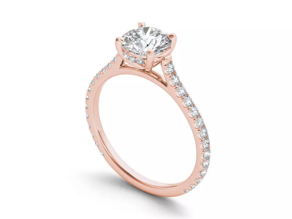 Solitaire ring 3dm stl render detail 3D print model 3D model 3D ...