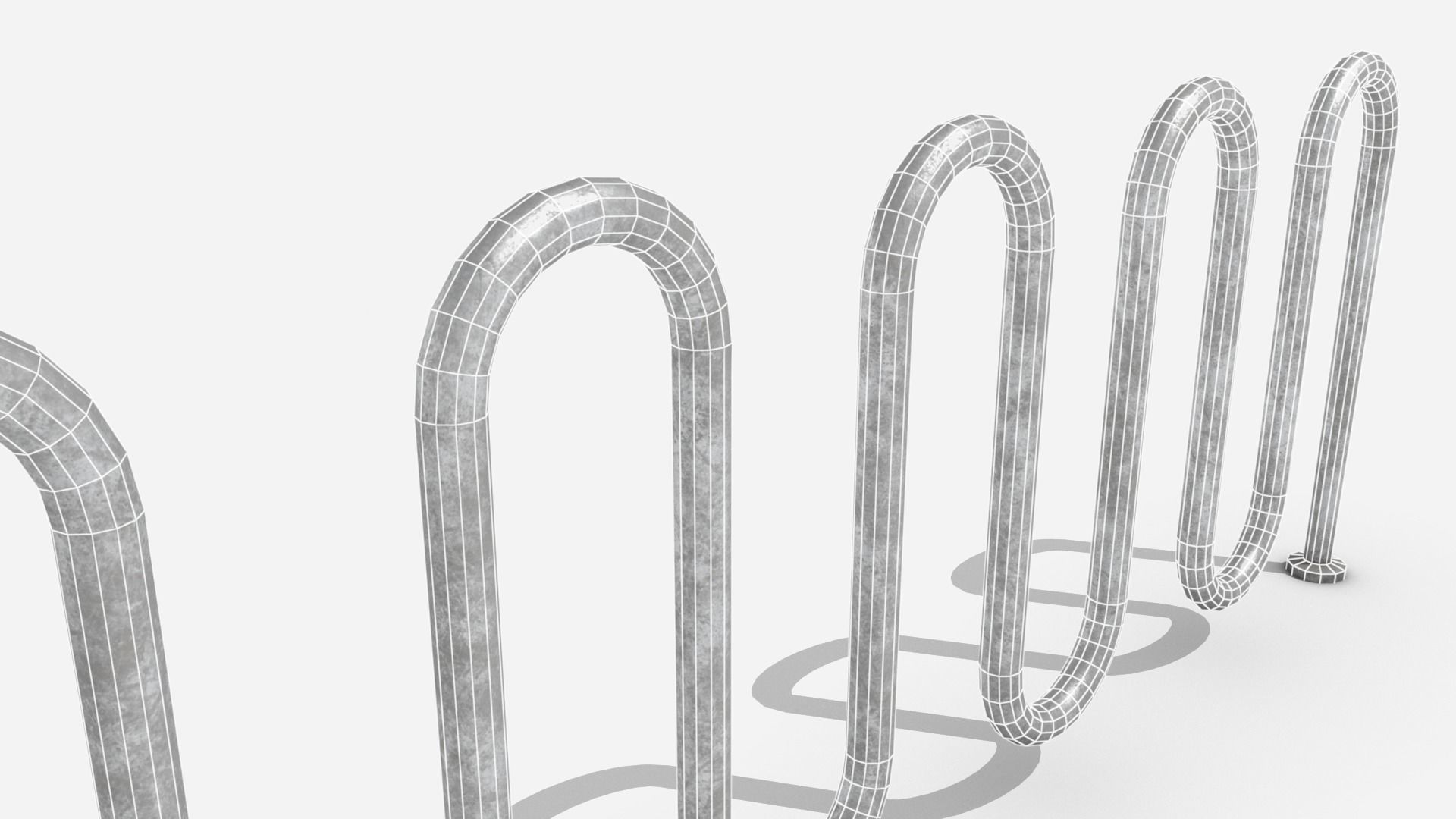 3D model Street Assets - Wave Bike Rack VR / AR / low-poly | CGTrader