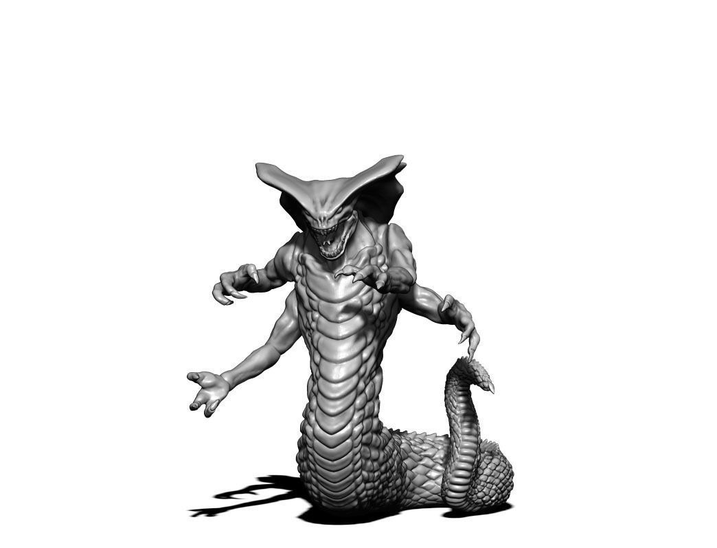 Naga 3D print model - 56 mm 3D model 3D printable | CGTrader