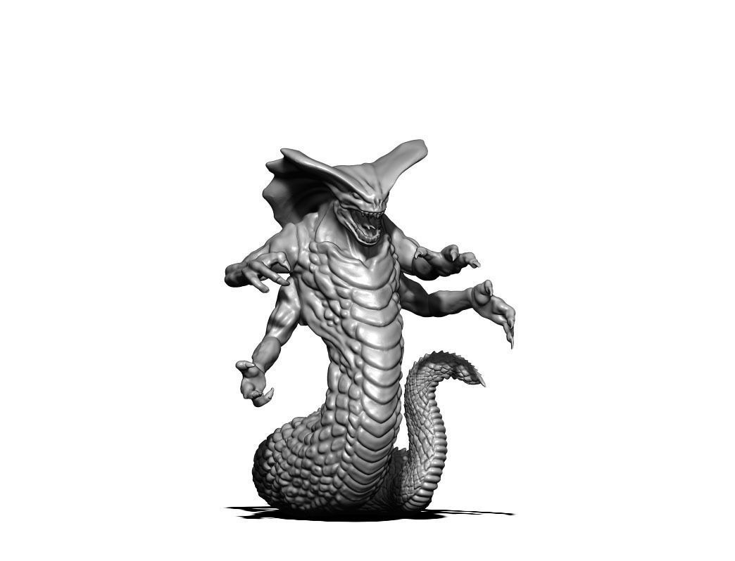 Naga 3D print model - 56 mm 3D model 3D printable | CGTrader