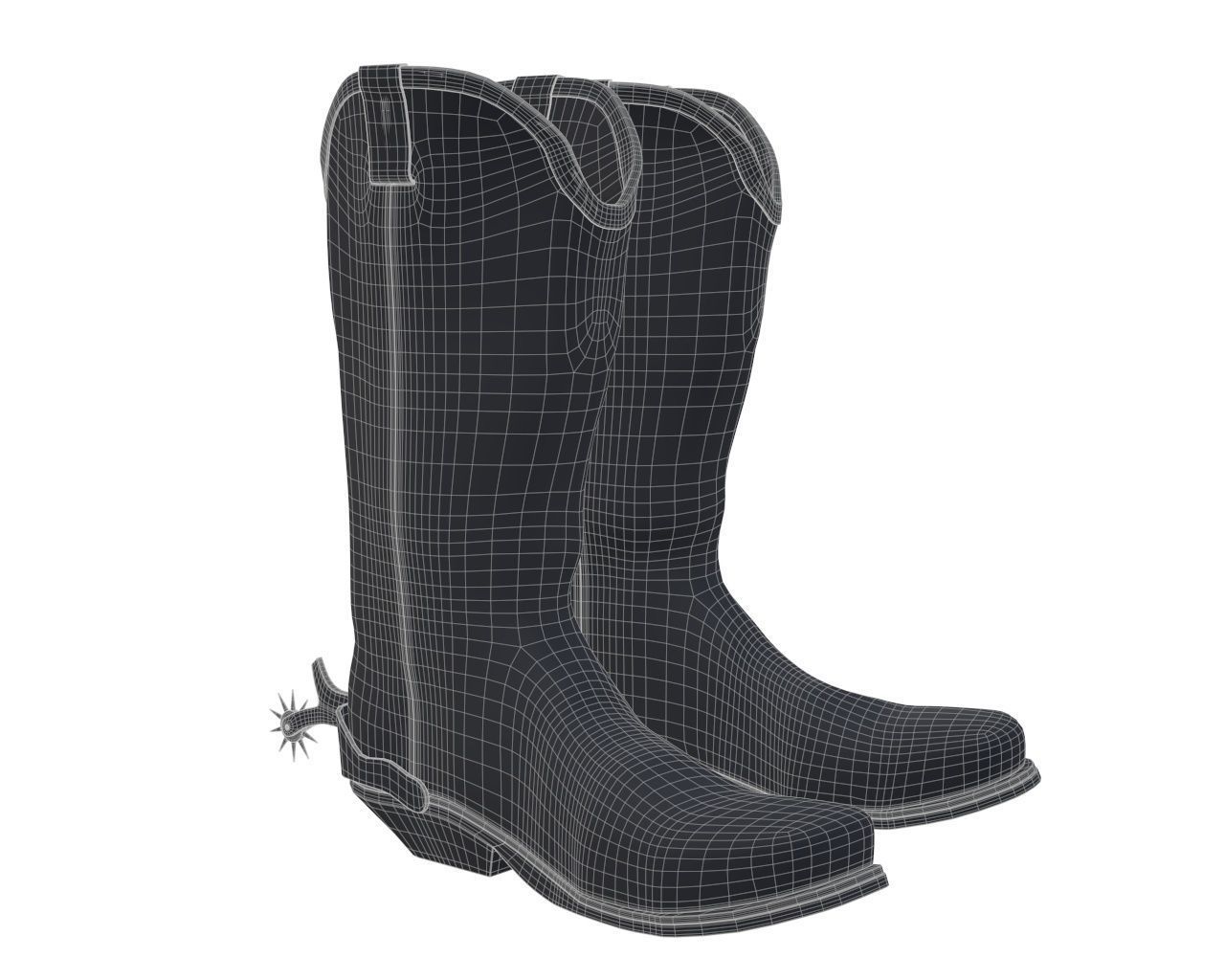 cowboy boots 2 3D model | CGTrader