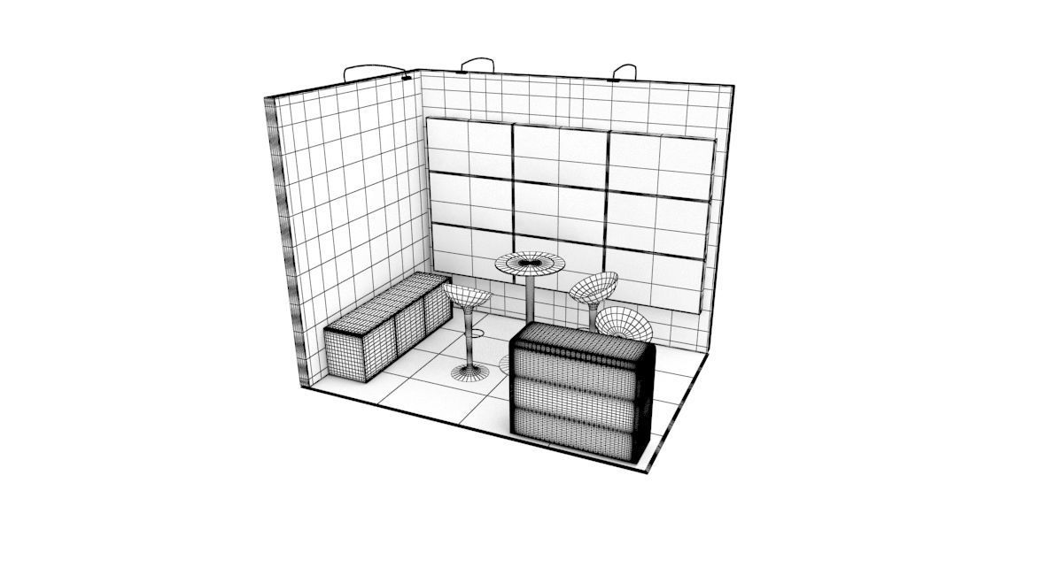 3x2m stand for exhibition 3D model | CGTrader