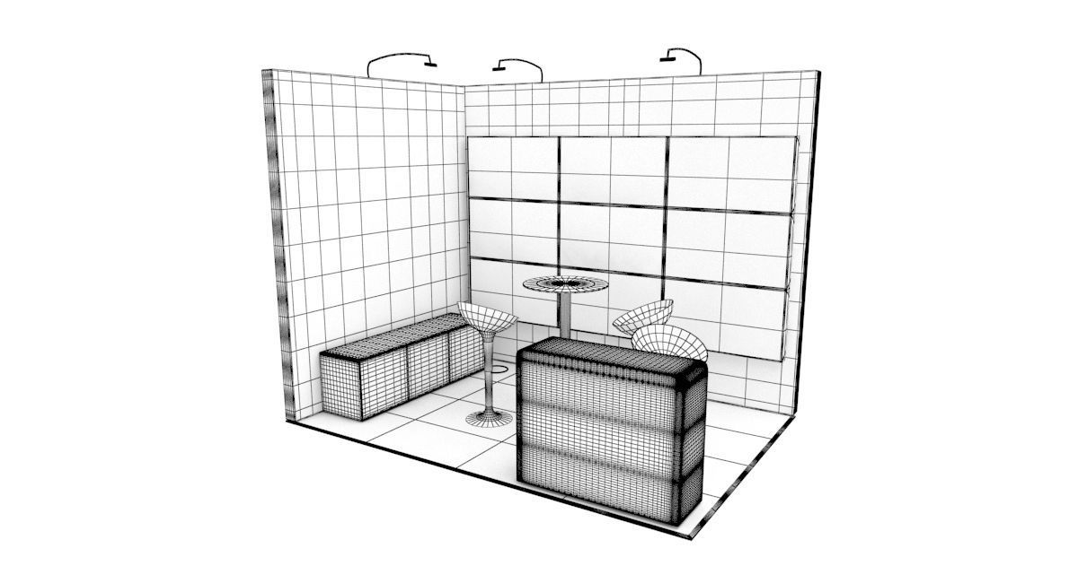 3x2m stand for exhibition 3D model | CGTrader