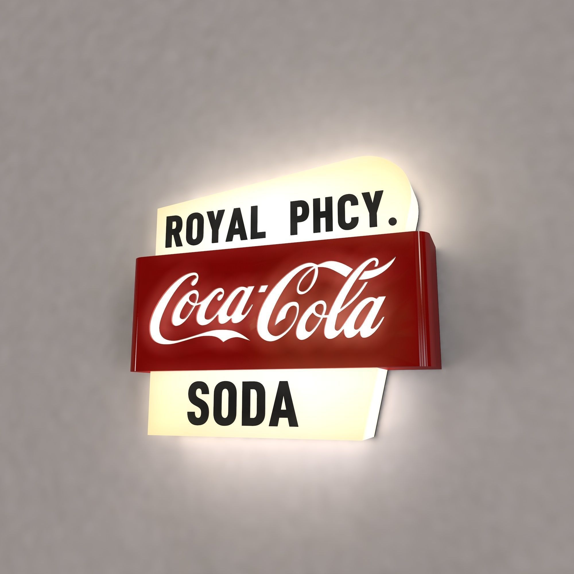 Coca Cola Vintage Sign free 3D model 3D printable | CGTrader