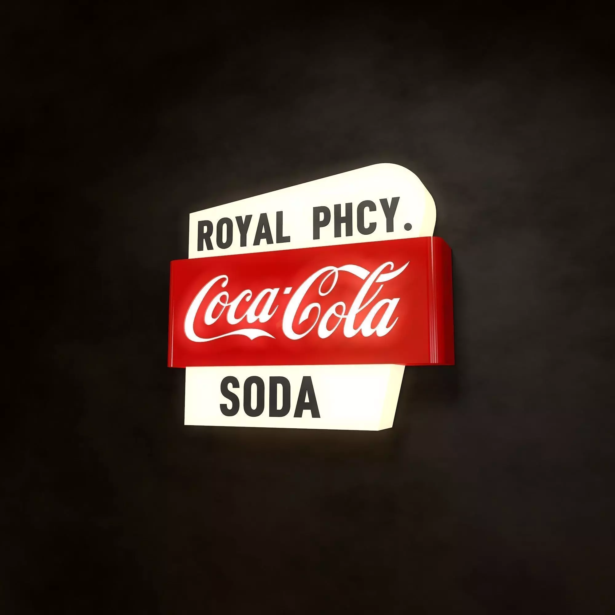 Coca Cola Vintage Sign free 3D model 3D printable | CGTrader