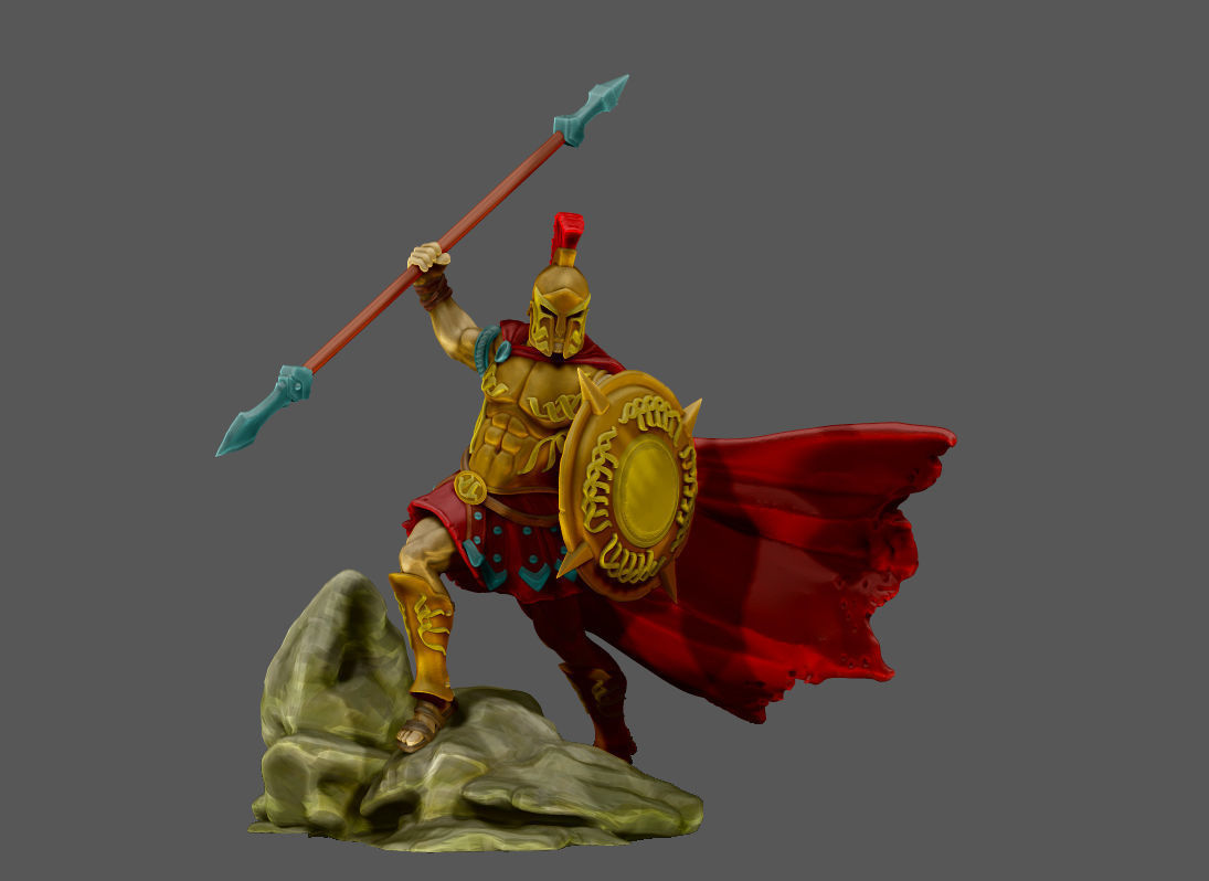 greek hoplite - phobos - 35mm scale 3D model 3D printable | CGTrader